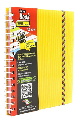 Libreta Book Doble Espiral, Pasta Dura Printaform 100h – Jesam Ventas